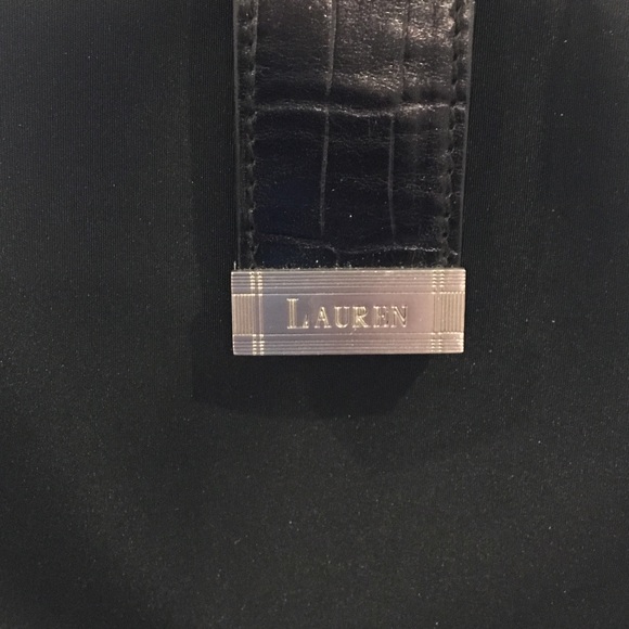 Ralph Lauren | Bags | Ralph Lauren Black Microfiberleather Handbag ...